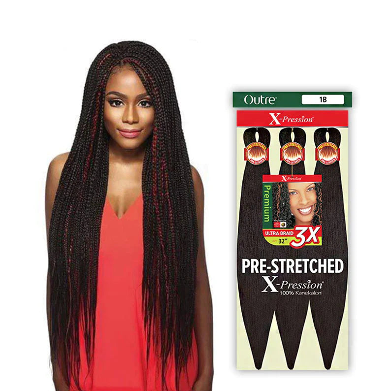 Outre X-Pression Pre-Stretched Ultra Braid 3X-32" – Braids and Wigs