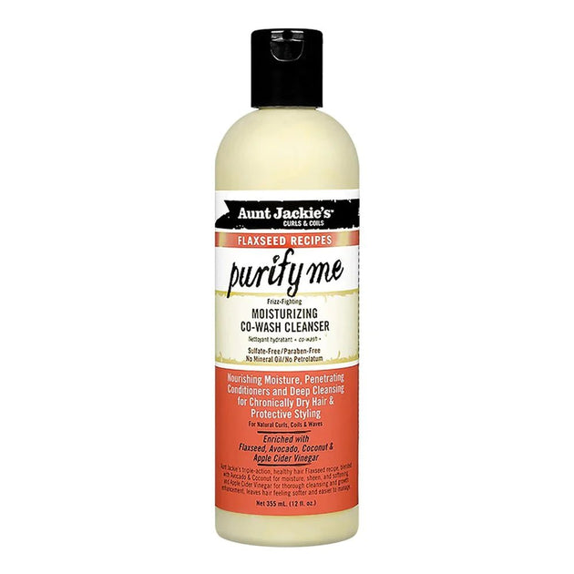 AUNT JACKIE'S Flaxseed Purify Me Co-Wash Cleanser (12oz) – Braids and Wigs