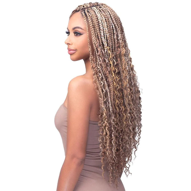 Bobbi Boss Synthetic Pre-Looped Crochet Braids - 3X Boho Box Braid 24 ...