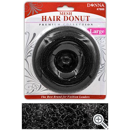 Donna Mesh Hair Donut -Large #7888 (Black) – Braids and Wigs