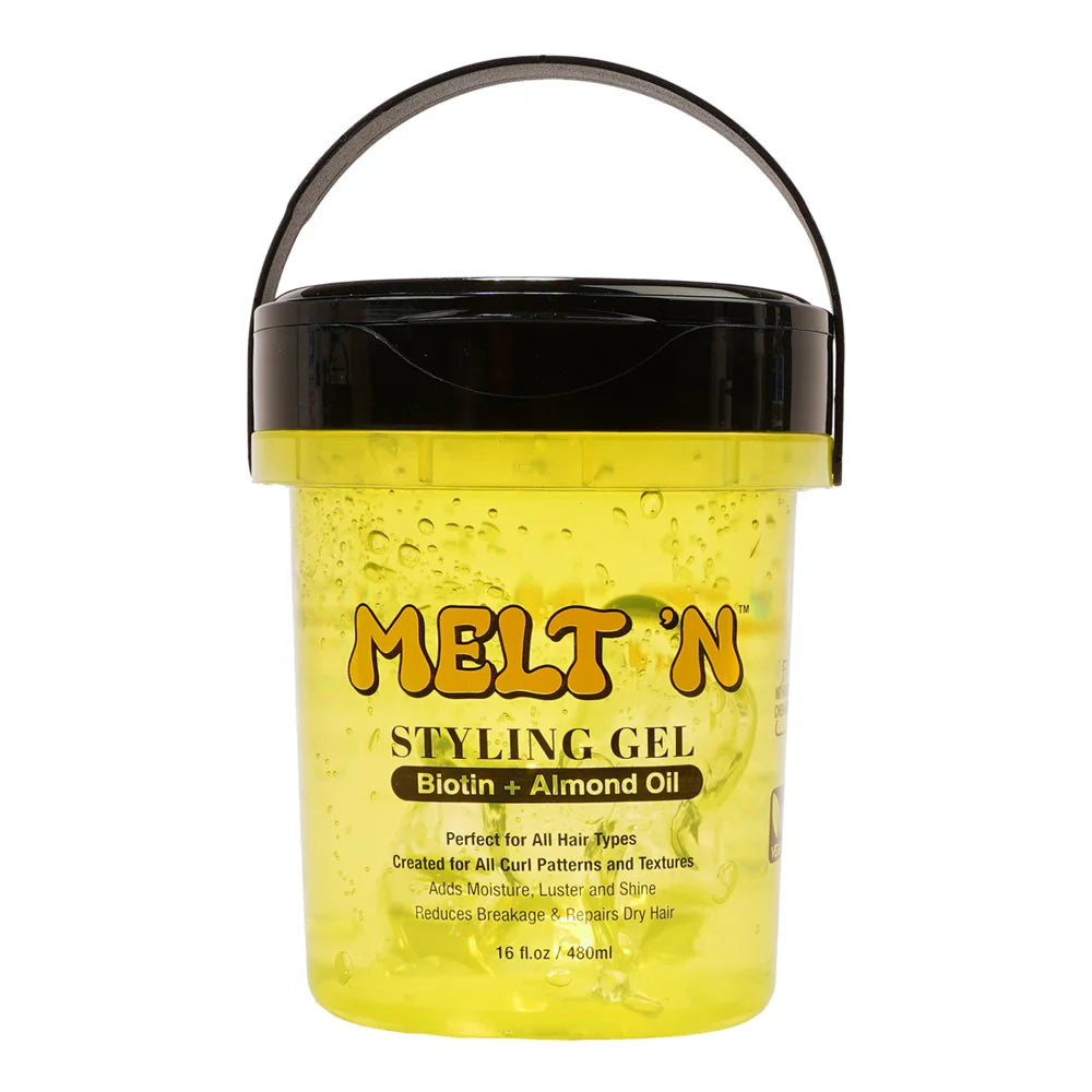 Ebin Melt'N Styling Gel Yellow [Biotin + Almond Oil] – Braids and Wigs