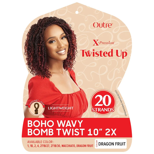 OUTRE X-PRESSION TWISTED UP - BOHO WAVY BOMBTWIST 10" 2X – Braids and Wigs