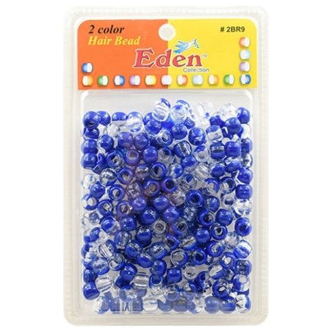 Eden 2 Color X-LG Blister Med Round Bead - Clear/Roy – Braids and Wigs