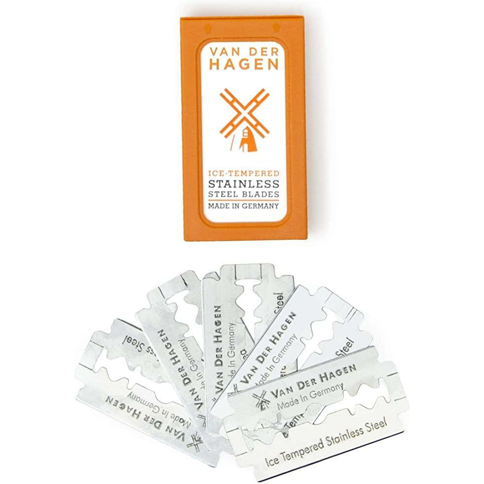 Van Der Hagen Stainless Steel Double Edge Razor Blades 10 Blades ...