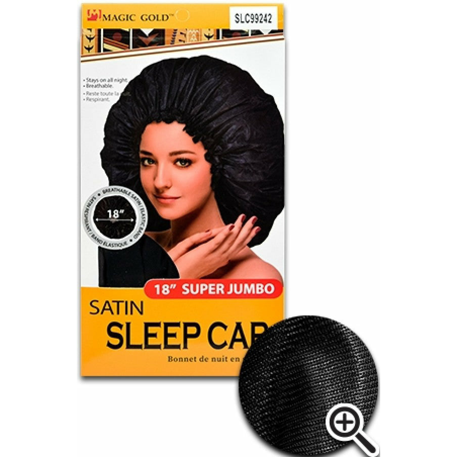 Magic Gold Satin Sleep Cap – Braids and Wigs