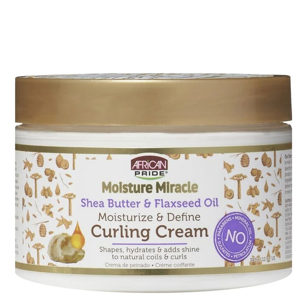AFRICAN PRIDE Moisture Miracle Shea Butter&Flaxseed Oil Curling Cream ...