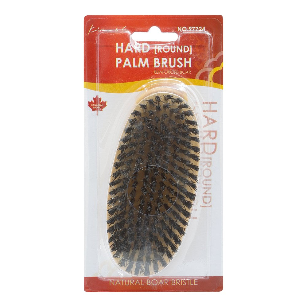 KIM & C Natural Boar Bristle Wooden Brush-Round Palm – Braids and Wigs