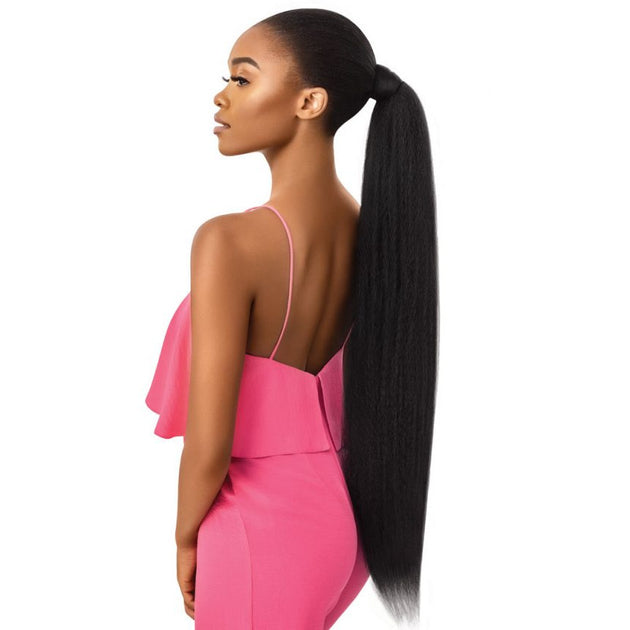 OUTRE PRETTY QUICK WRAP PONY -JUMBO KINKY STRAIGHT 30″ – Braids and Wigs